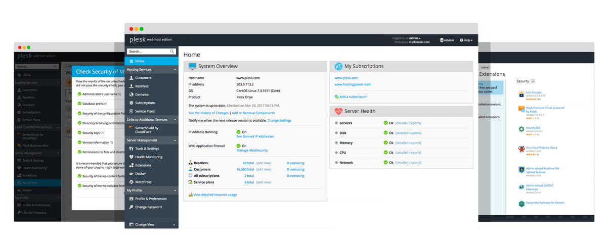 Panel de Control Plesk | Conexcol Cloud Colombia